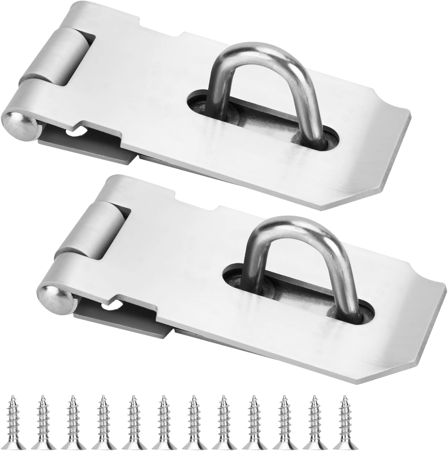 Quality Life 3in Gate Hasp Latch Lock Stainless Steel, Door Safety ...
