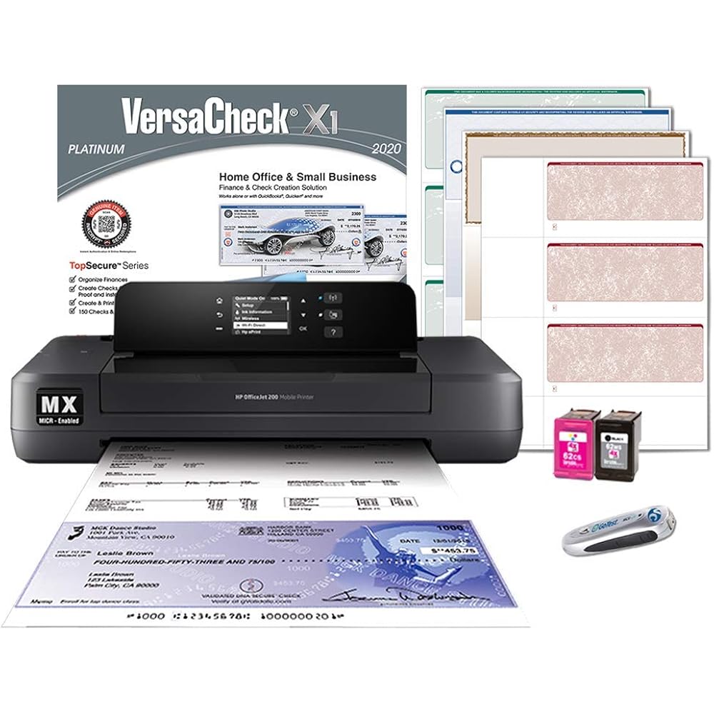 $13/mo - Finance VersaCheck HP Officejet 200 MX Portable Wireless MICR ...