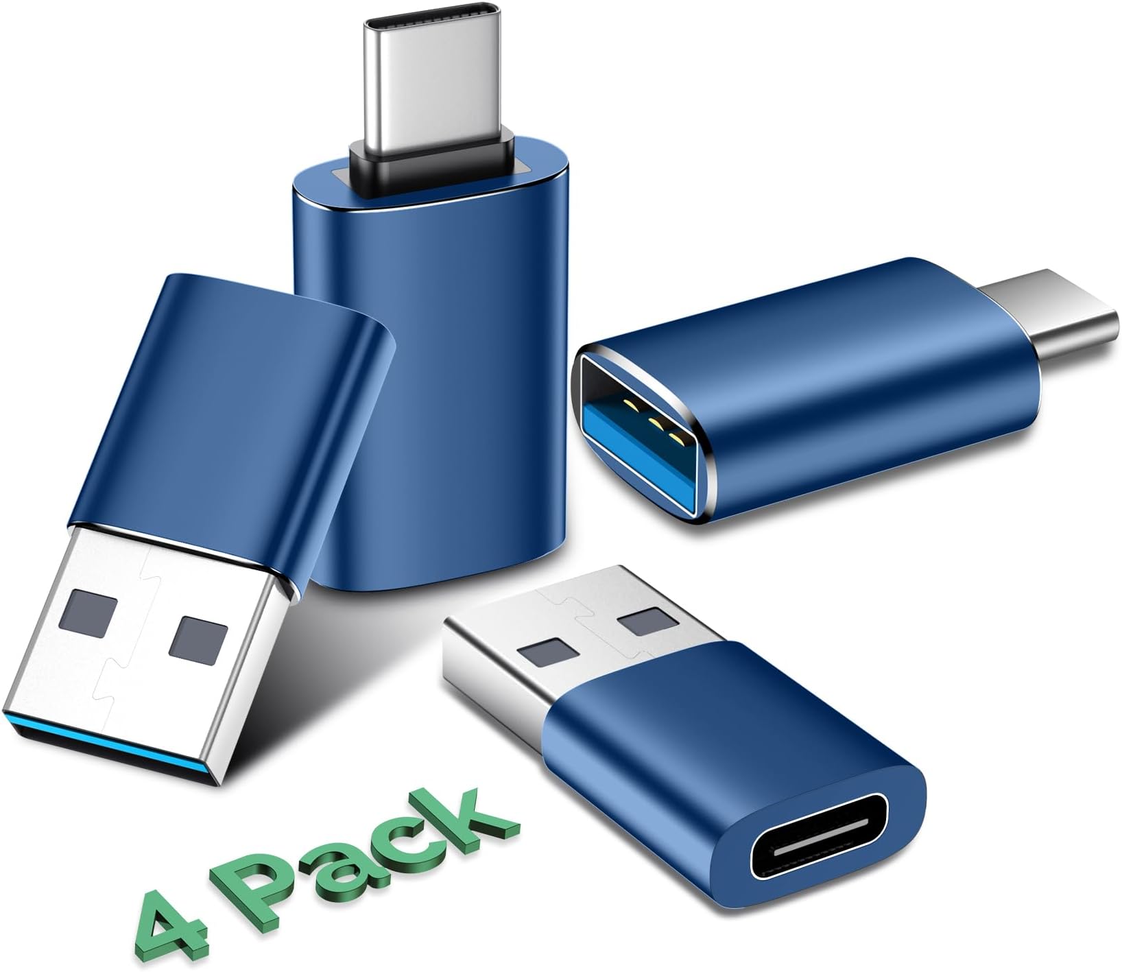 Amazon.com: Temdan USB to USB C Adapter 4 Pack,【2*Type C Female to A ...