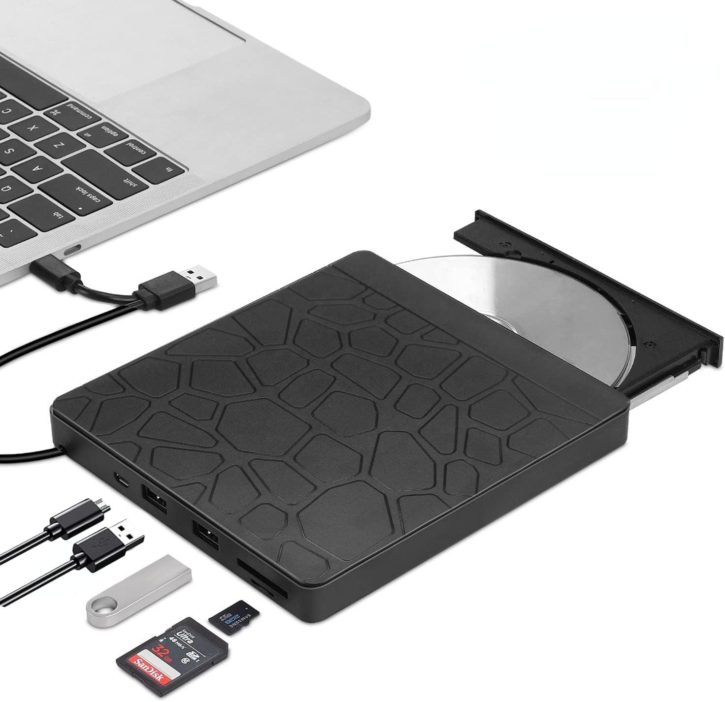 Zilynhom External DVD Drive, USB 3.0 Type-C CD DVD Nepal | Ubuy