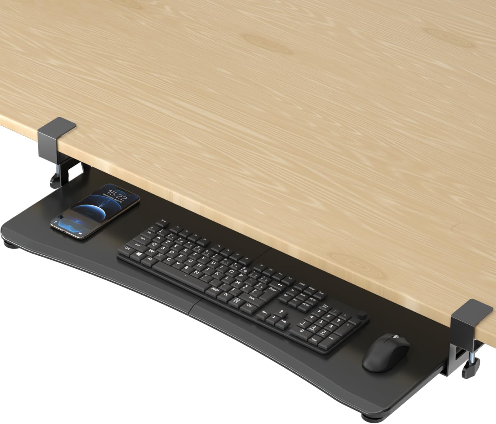 Amazon.com : suptek Large Keyboard Tray Under Desk Pull Out with C ...