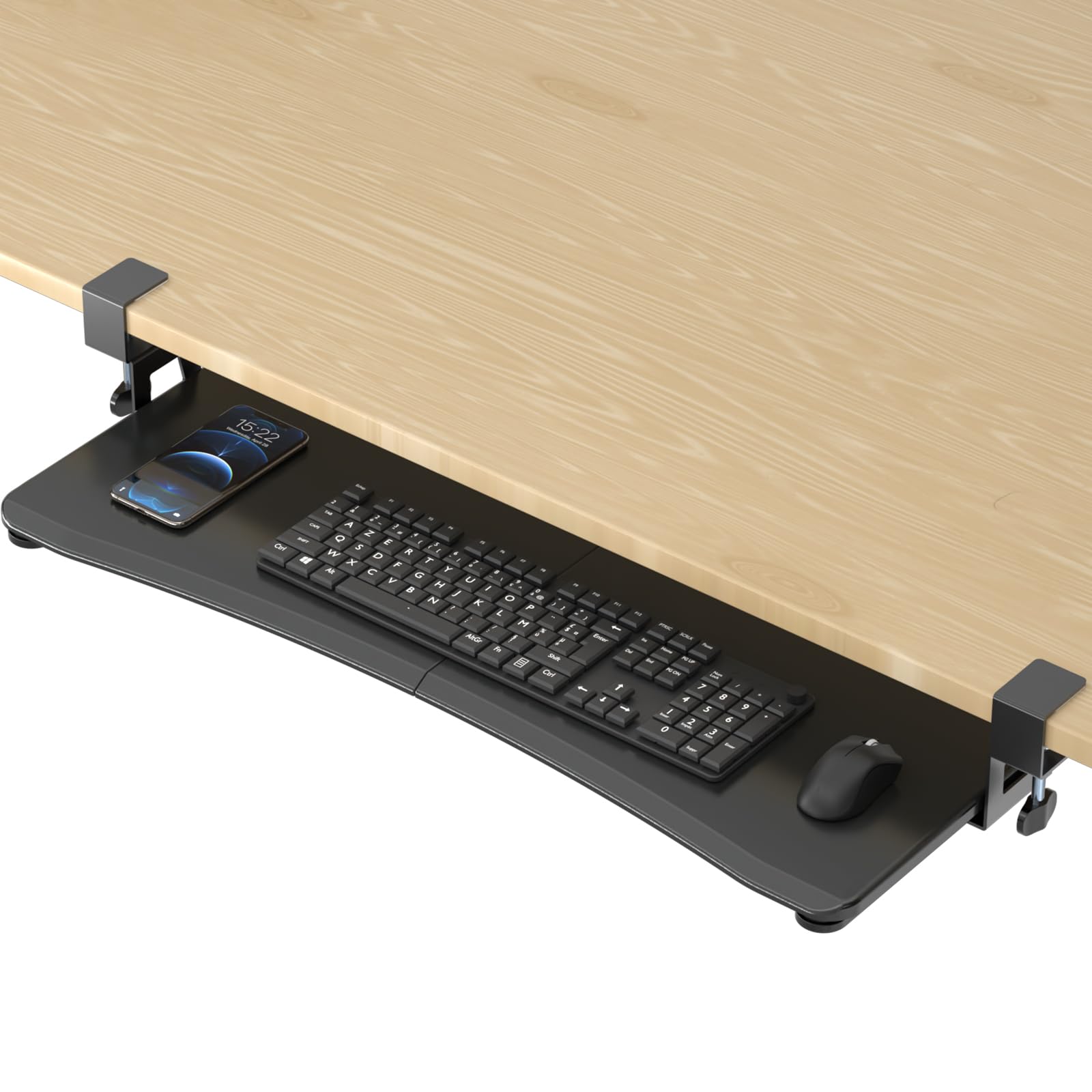 Snapklik.com : Suptek Large Keyboard Tray Under Desk Pull Out