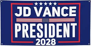 Amazon.com: Vance 2028 Banner 2x4 Ft For President Flag Banner Sign For ...