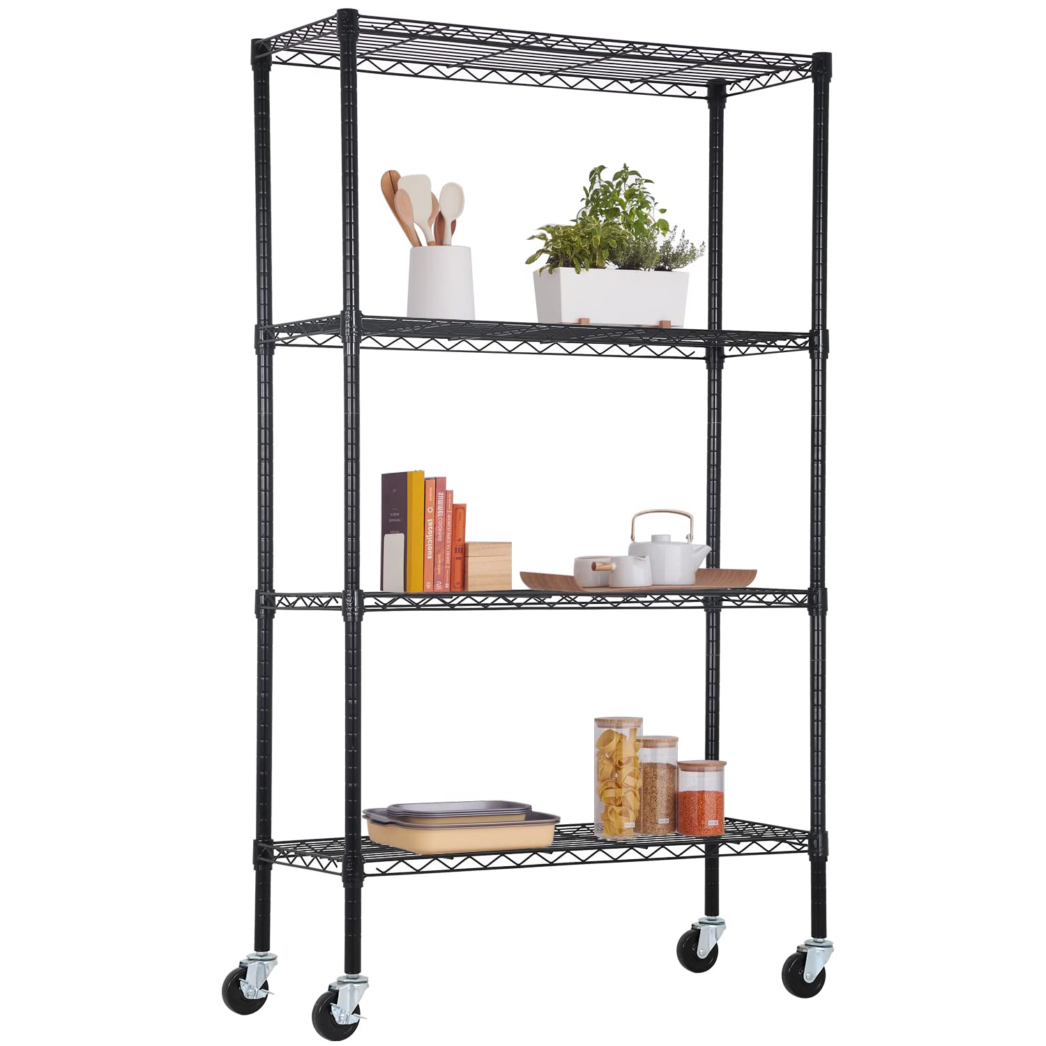 Snapklik.com : FDW 4-Tier Wire Storage Shelves