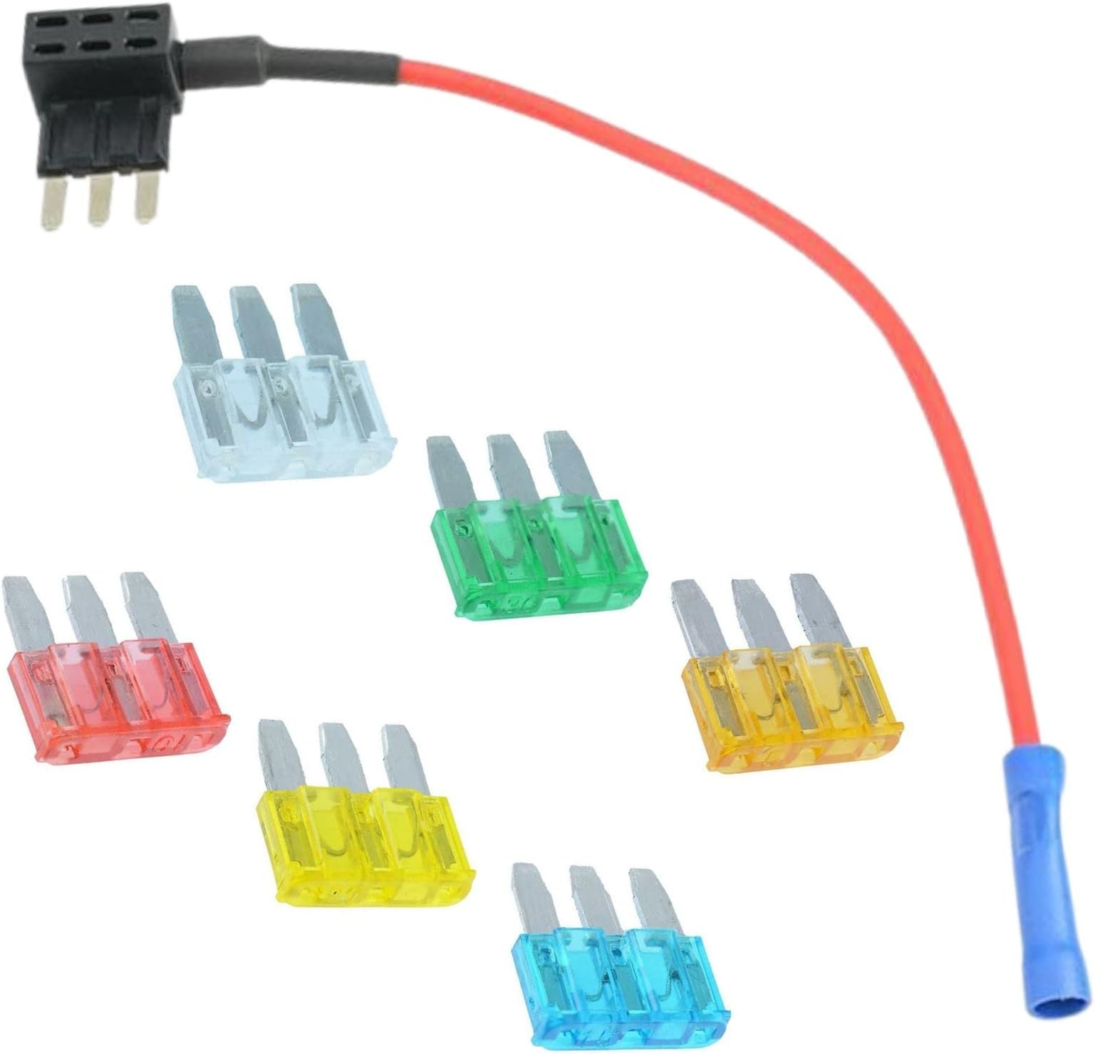 Micro3 Piggyback Add-A-Circuit Blade Fuse Holder + 6 Fuses : Amazon.co ...