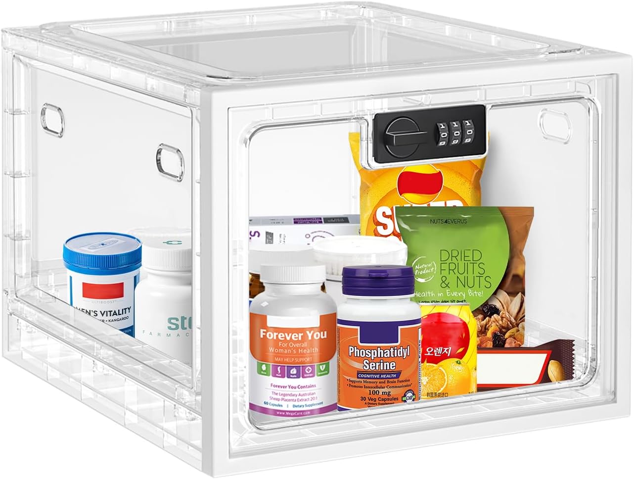 Amazon.com: Zmains Clear Medication Lock Box, Medicine Storage Box With ...