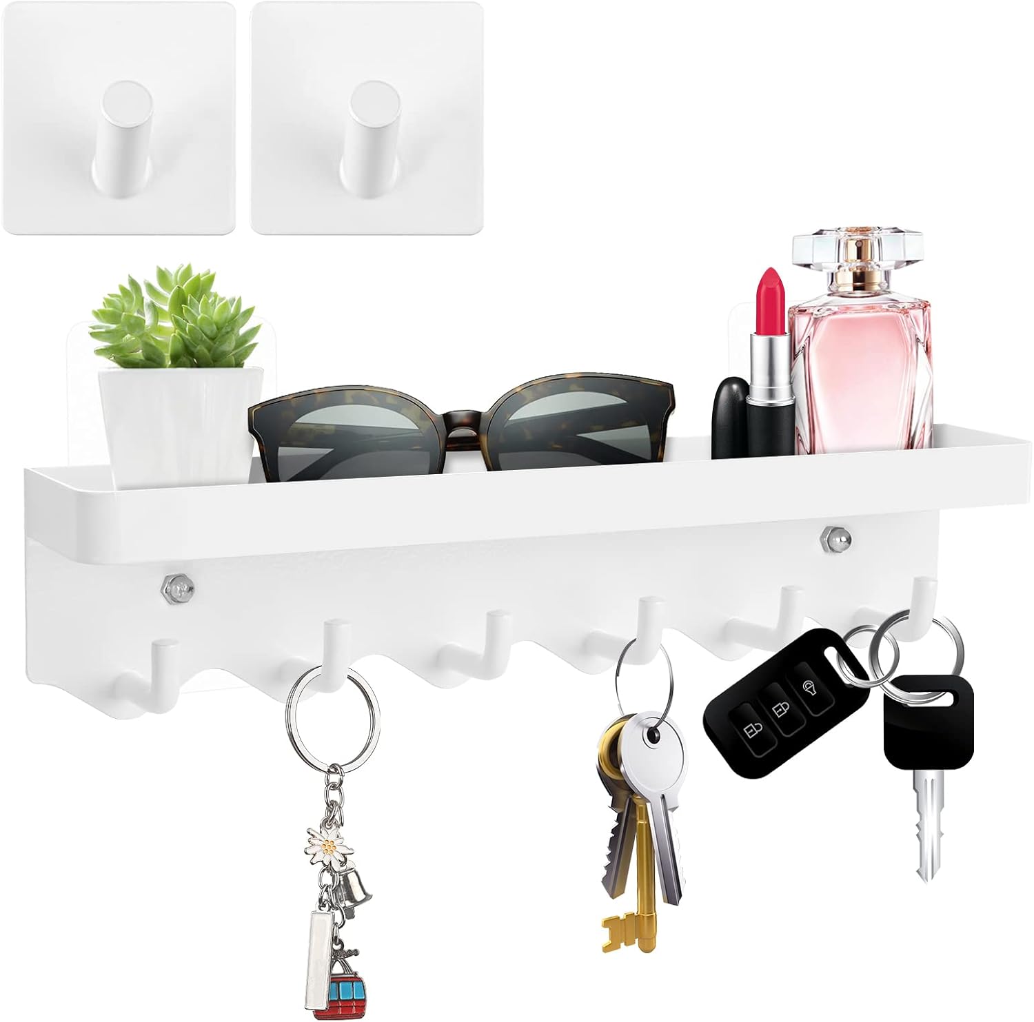 Sarmeley Key Holder for Wall, Key Hangers for Wall with 6 Hooks, Key ...