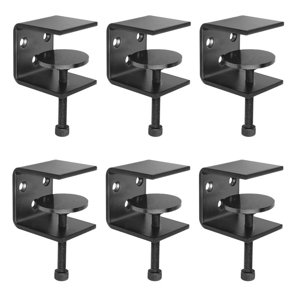 Gbgs 6 Pack Adjustable Bracket Clamp Steel Mount Desk Partition ...