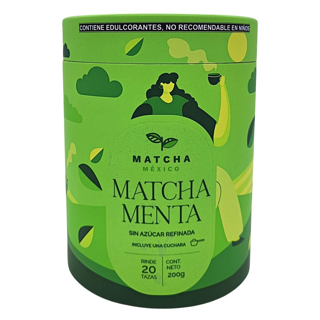 Matcha con Menta Para Bebidas y Lattes Sin Azúcar Ni Lácteos Hecho Con ...