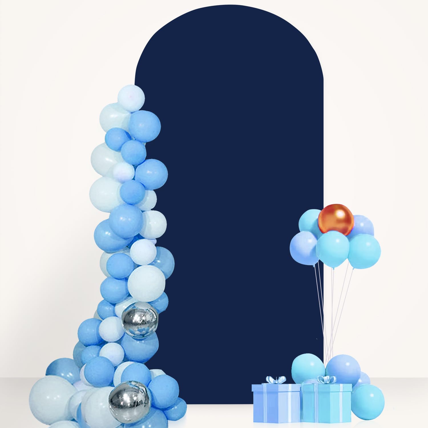 Snapklik.com : Wedding Arch Cover 7.2FT Navy Blue Arch Cover Backdrop ...