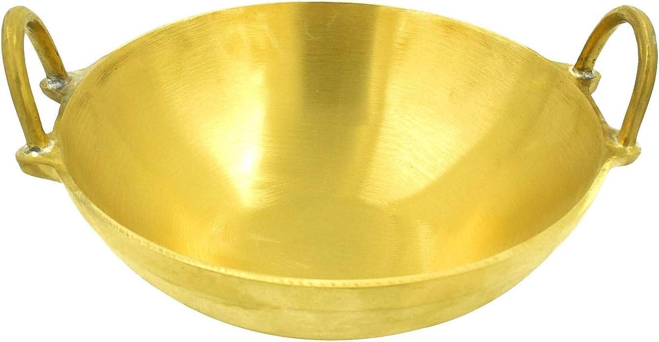 MANNAR CRAFT Traditional Bronze Kadai/Cheenachatti for Cooking Kadai ...