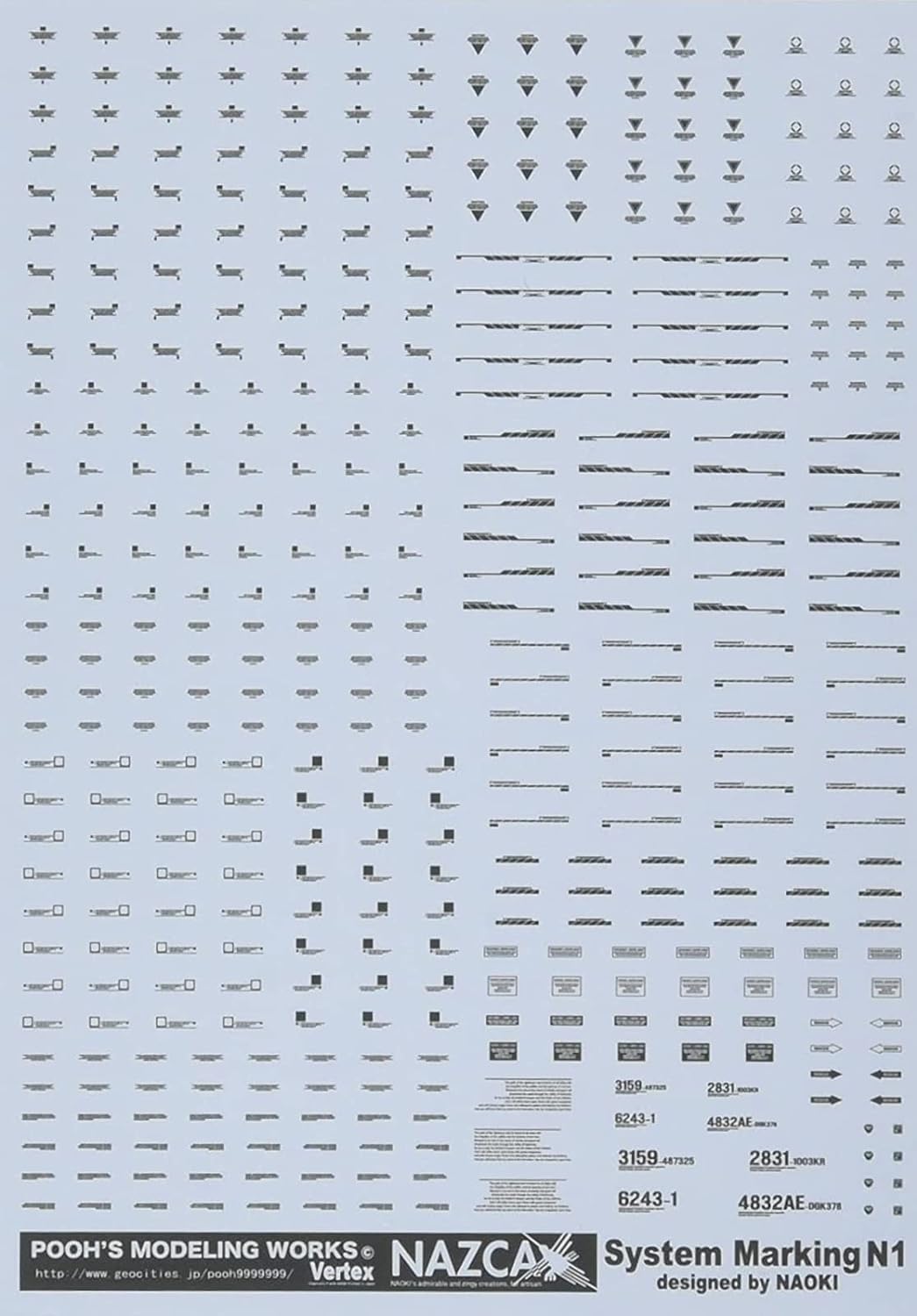Amazon | プーズモデリングワークス ベルテクス システムマーキングN1 ダークグレー プラモデル用デカール VSC-N1K | デカール 通販