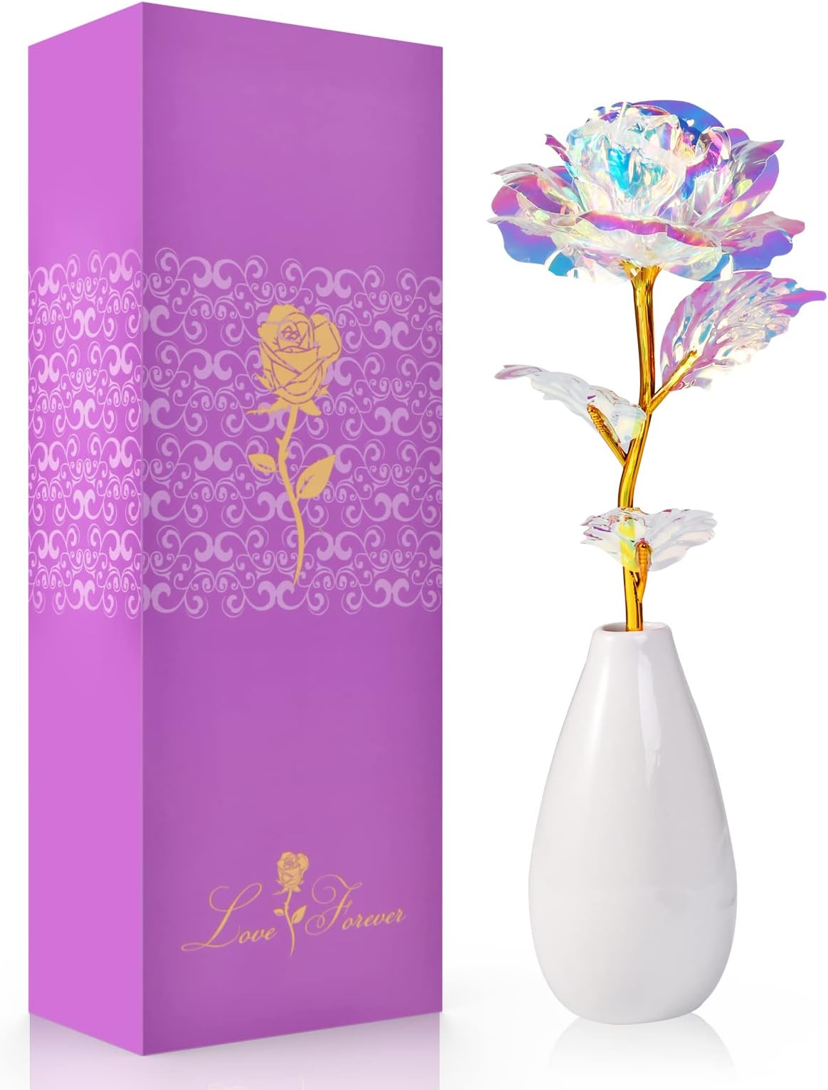 Amazon.de: Gomyhom Rose, 24k Gold Rose Handgefertigt Konservierte Rose ...