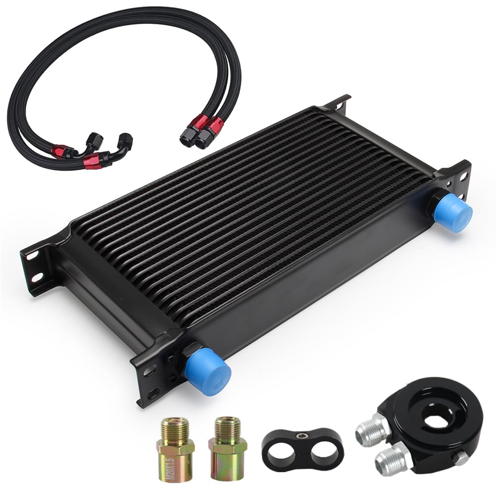 Amazon.com: HTRACING 19 Row AN10 10AN Transmission Oil Cooler Kit ...