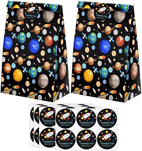 Amazon.com: 24 Pack Outer Space Party Candy Favor Bags with Stickers ...