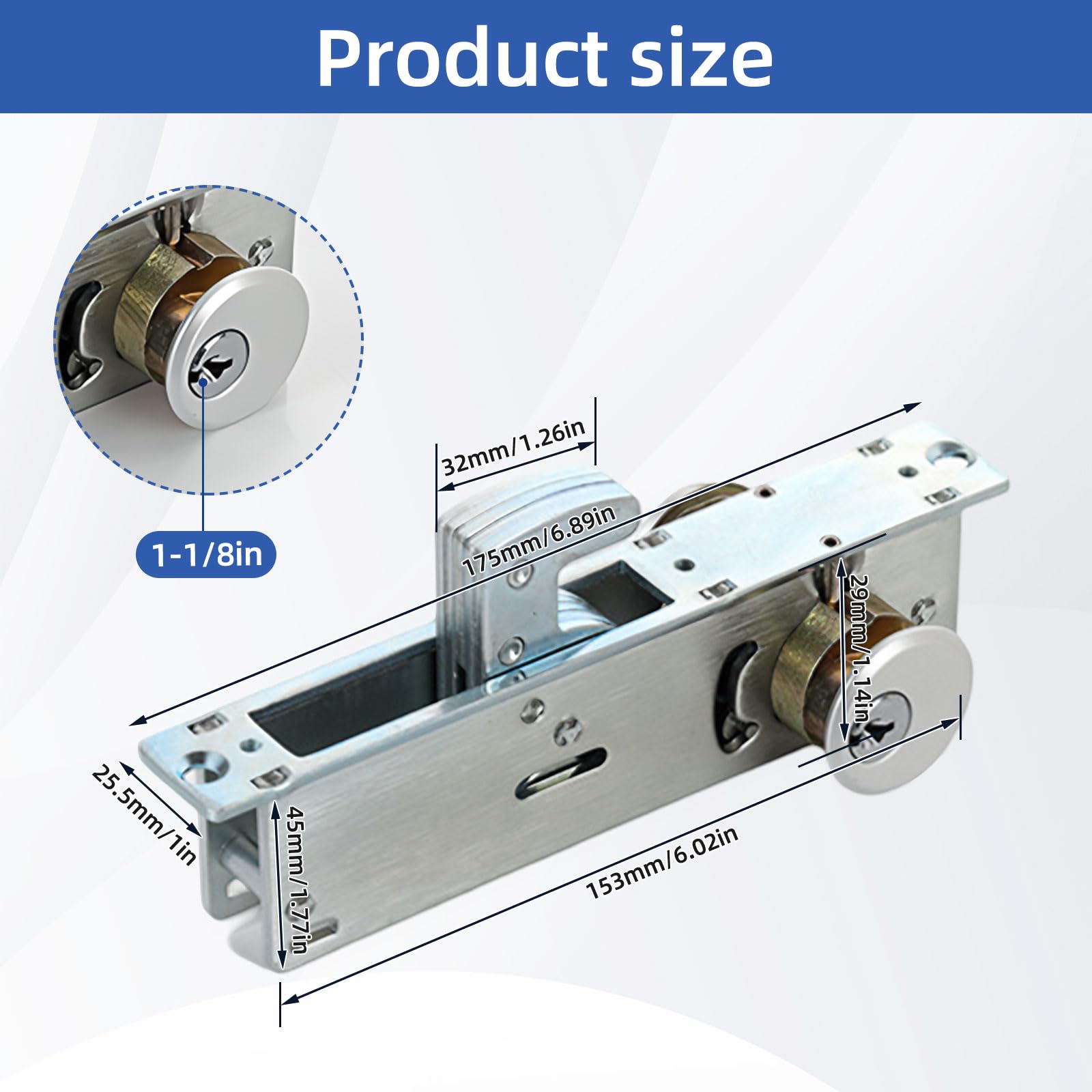 Snapklik.com : Storefront Mortice Hook Door Lock, Commercial Door Locks ...