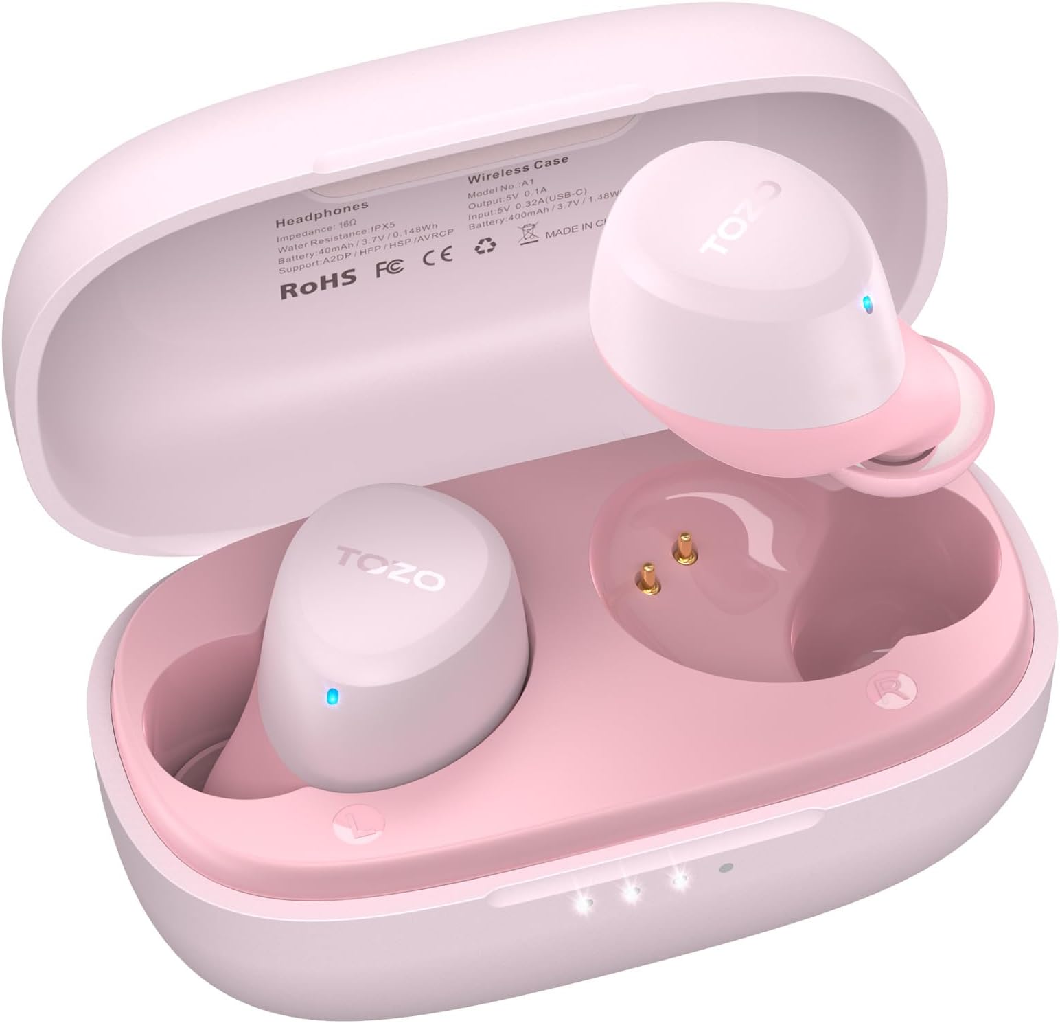 Amazon.com: TOZO A1 Wireless Earbuds Bluetooth 5.3 Light-Weight in Ear ...
