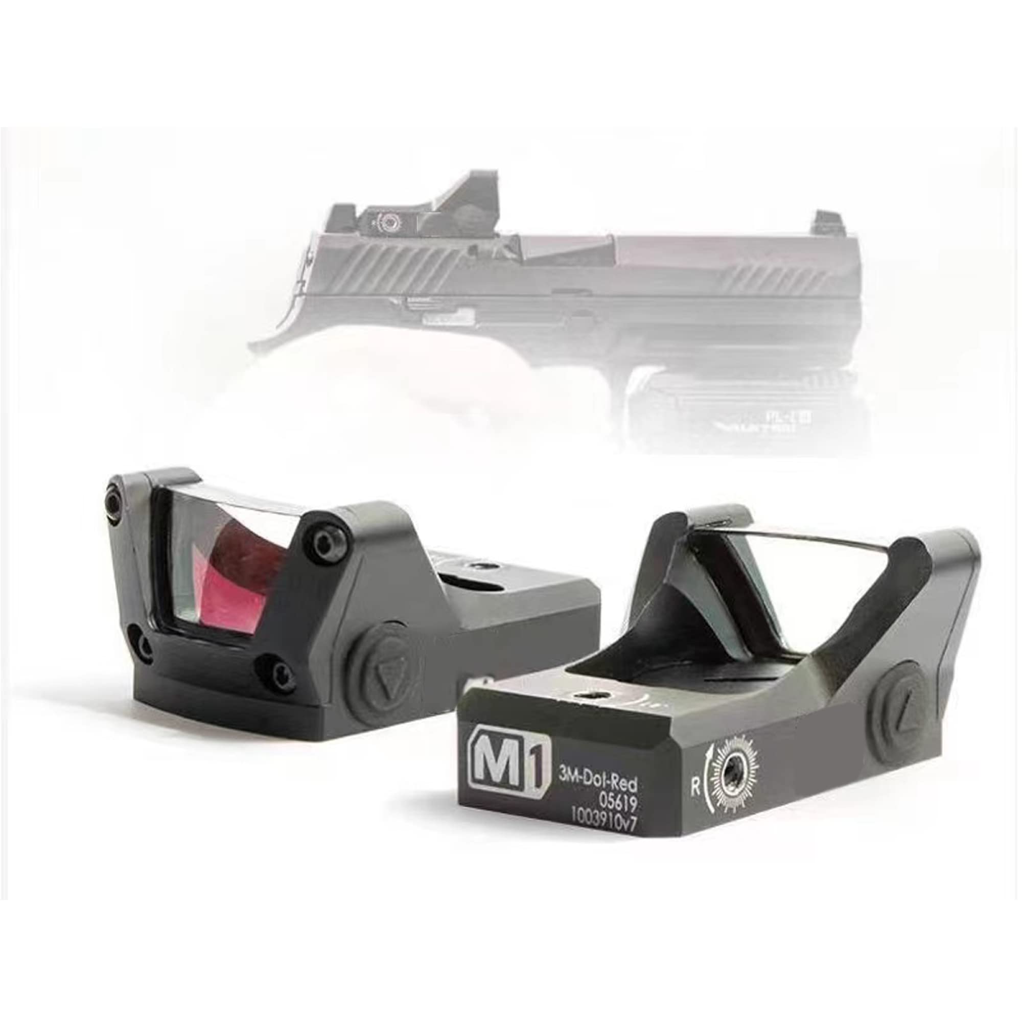 Buy Mini M1 Red Dot Collimator - Compact Open Reflex Pistol Electronic ...