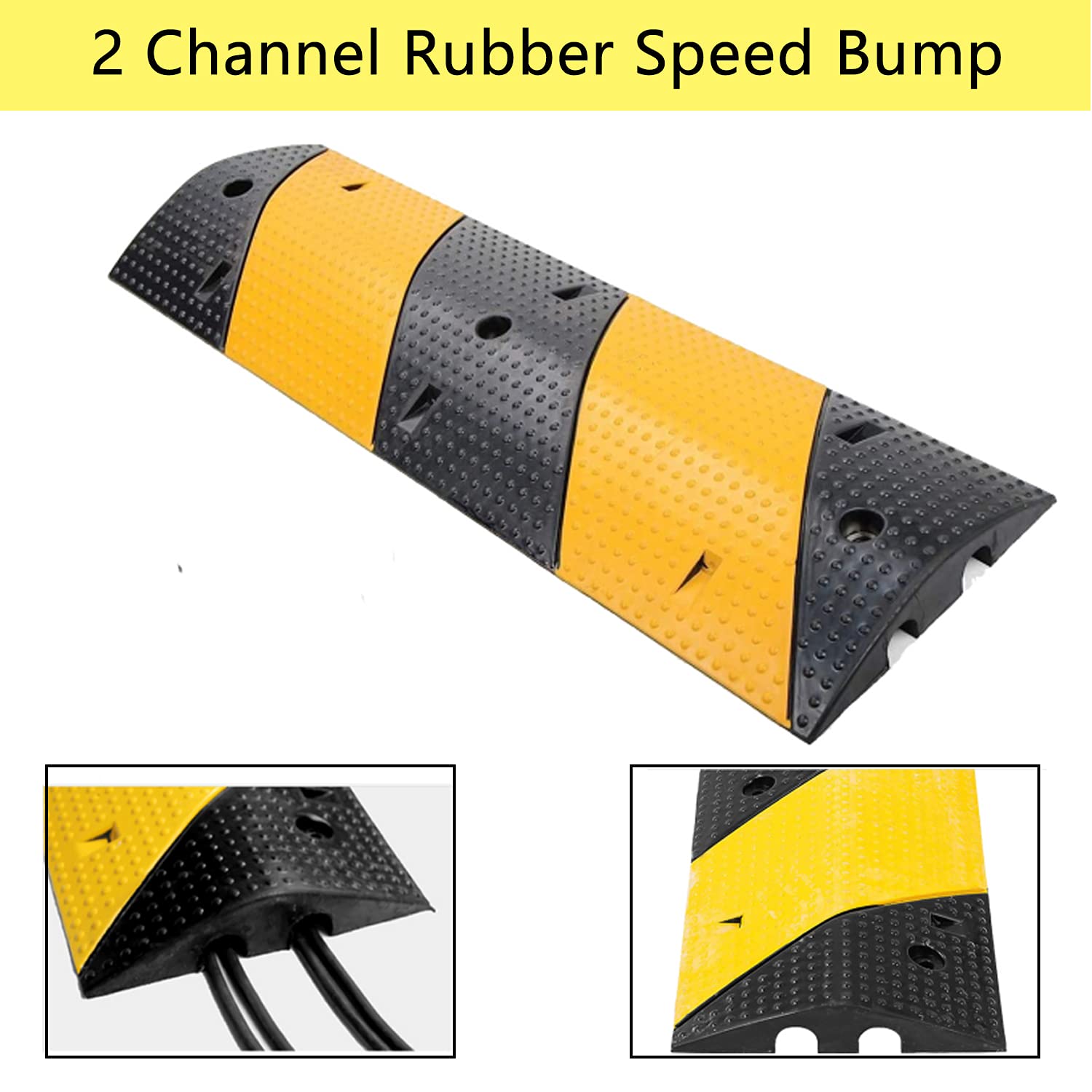 Nisorpa 40" Rubber Speed Bumps 22000Lbs Load Heavy Duty Modular ...
