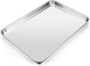 Amazon.com: Homikit Baking Pan Cookie Sheet, Stainless Steel Half Sheet ...