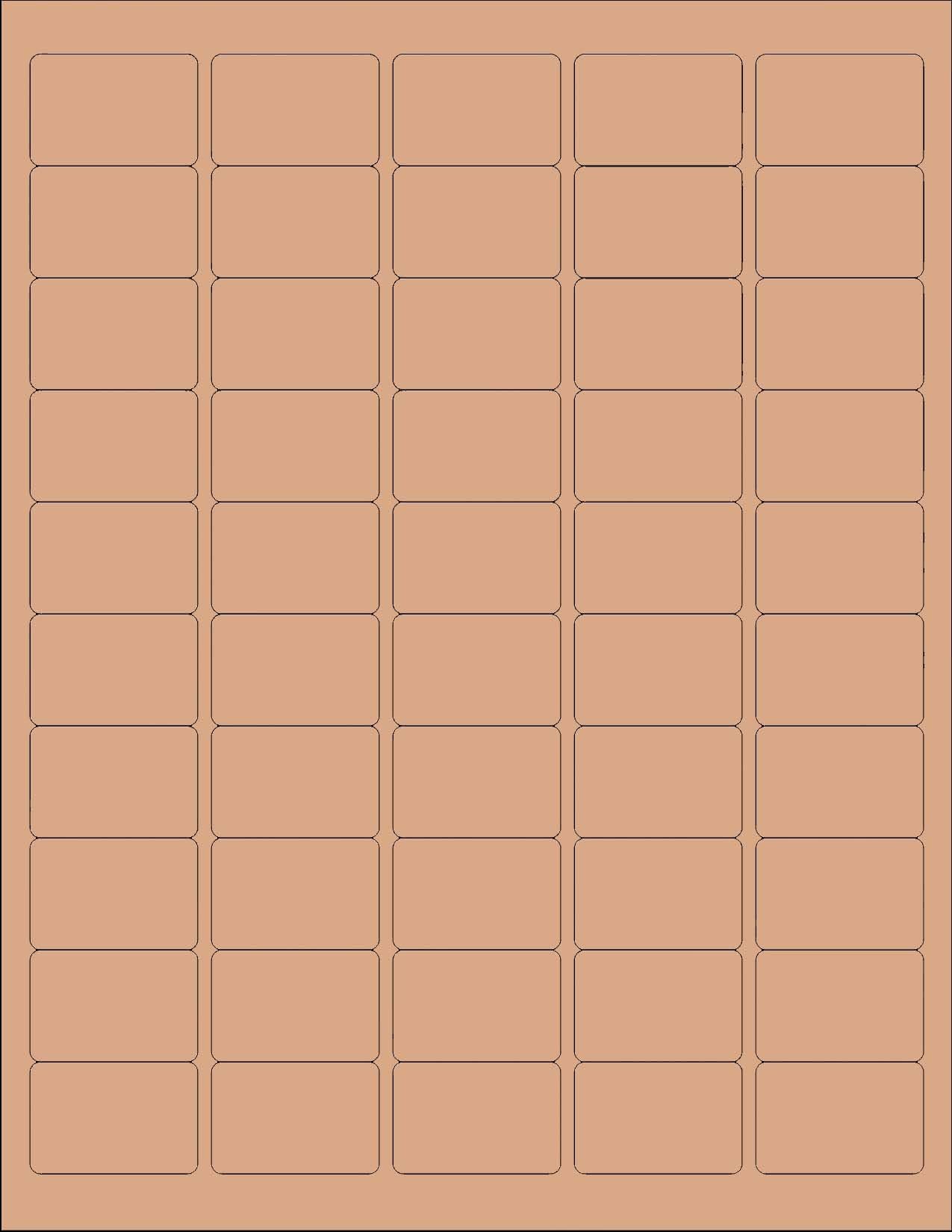 Amazon.com : (6 SHEETS) 300 1x1-1/2 INCH BROWN KRAFT STICKERS FOR LASER ...