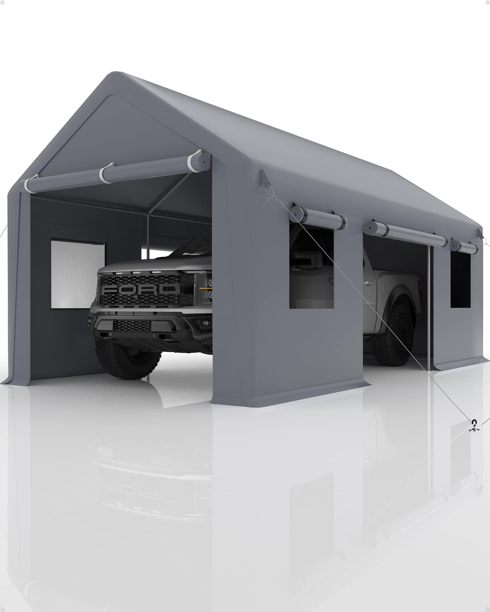 Amazon.com: DEXSO Carport 13'x20' Portable Garage, Heavy Duty Carport ...