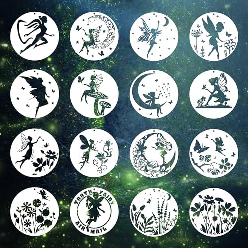 Amazon.com: 34 Pieces Laser Cut Cardboard Fairies Scrapbook Fairy ...