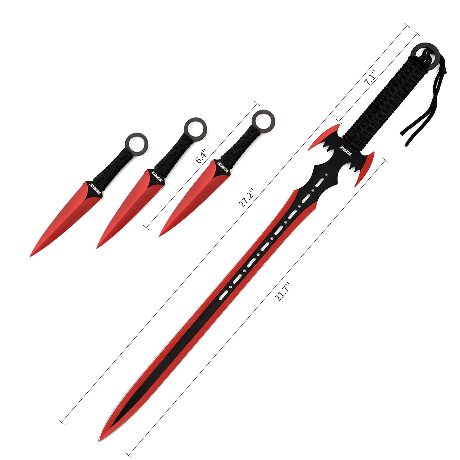 Snapklik.com : Dispatch Red Guardian Ninja Sword And Kunai Throwing ...