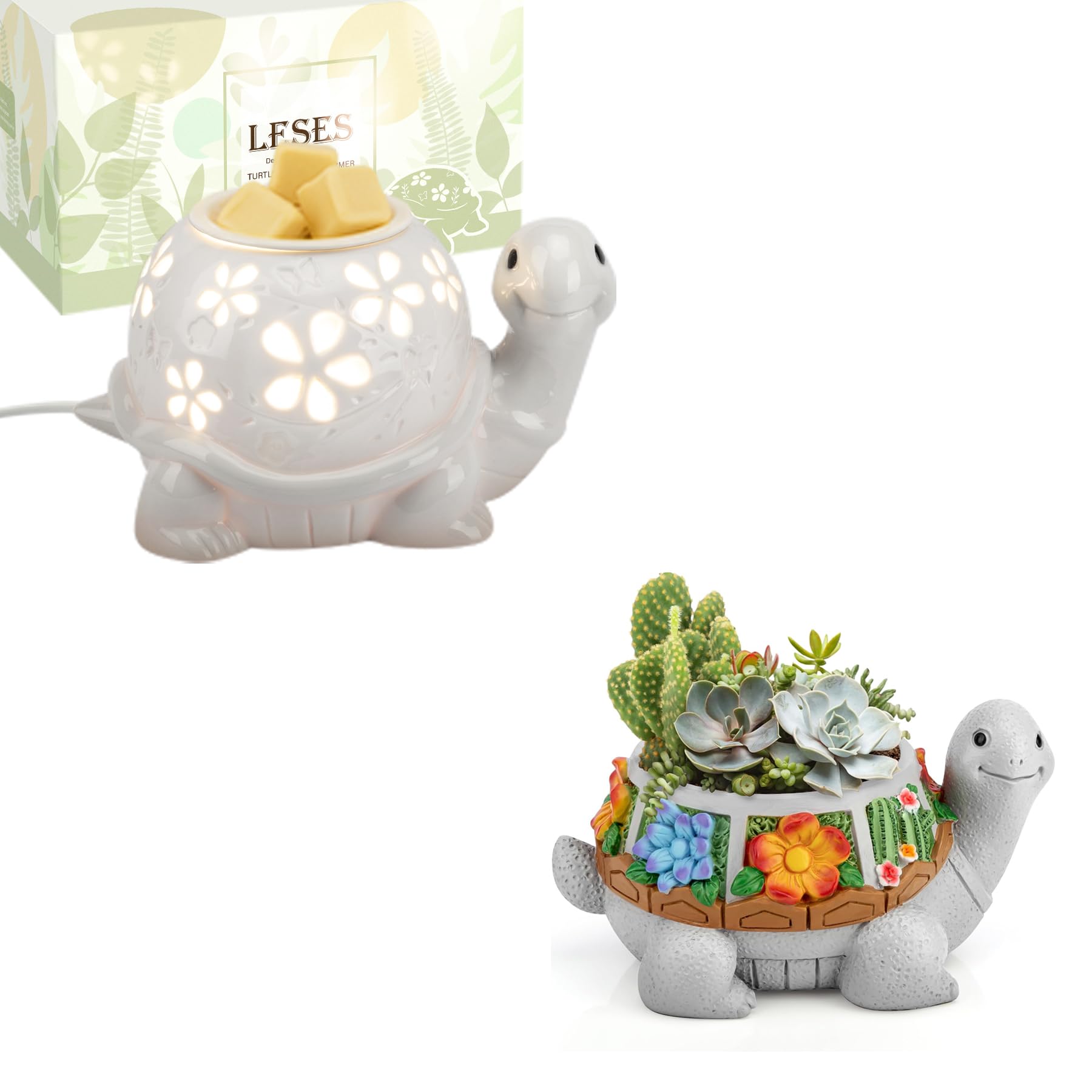 Amazon.com: LESES 2 Pcs Turtle Electric Wax Melt Warmer + Cute Turtle ...