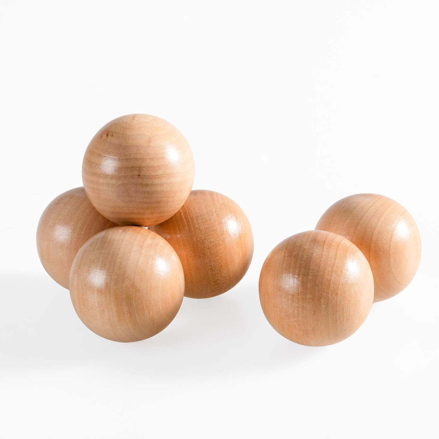 Amazon.com: MERRYHEART 1.8 Inch Montessori Wooden Rainbow Balls ...