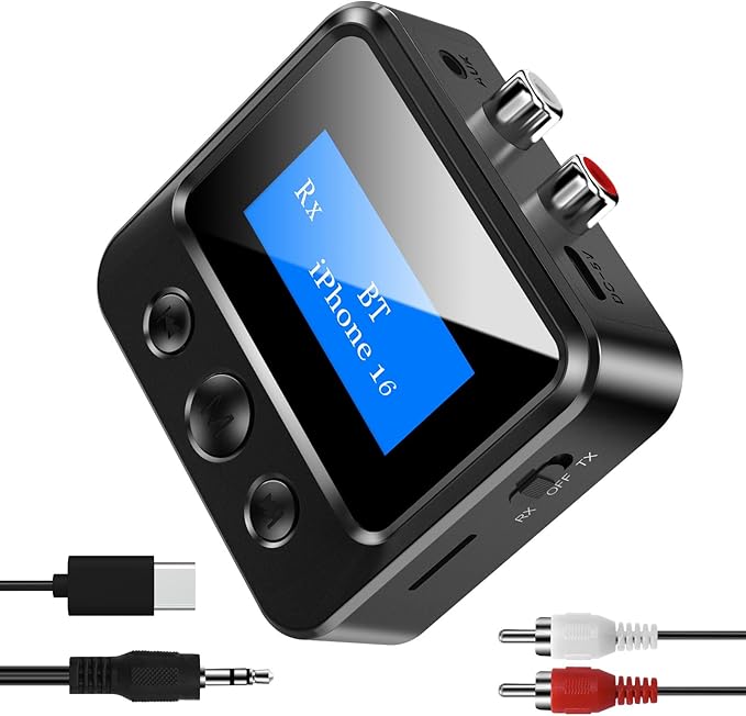 Amazon.com: Bluetooth Receiver for Old Stereo, 3.5mm AUX Bluetooth ...