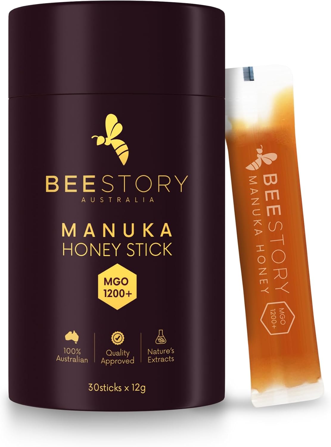 BEESTORY Manuka Honey Stick MGO 1200+ (12g x 30 sticks) : Amazon.com.au ...