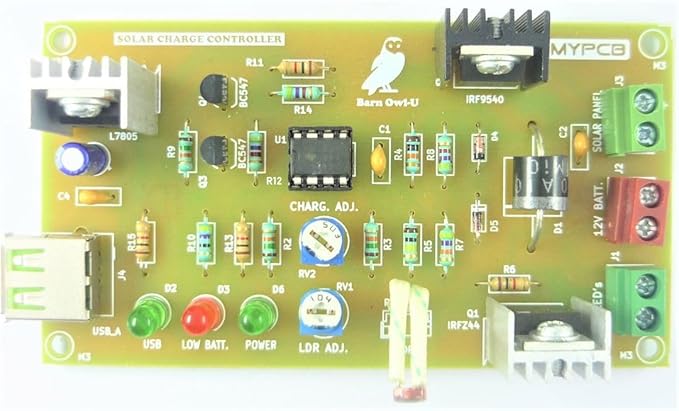 MYPCB 12V 10A Solar Charge Controller Board with Dusk to Dawn Street ...