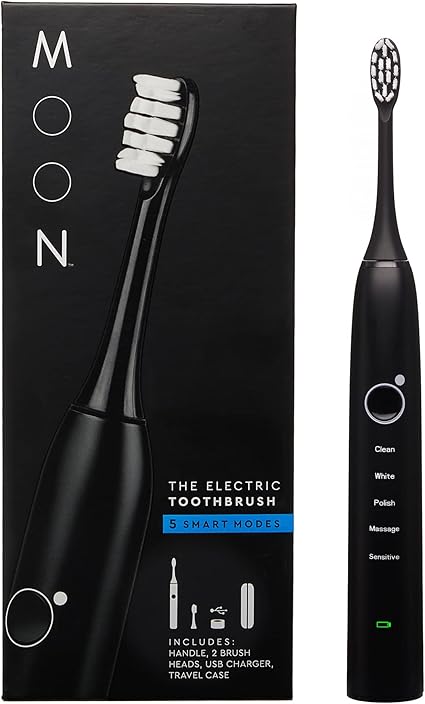 Amazon.com: Moon Sonic Electric Toothbrush for Adults, 5 Smart Modes to ...