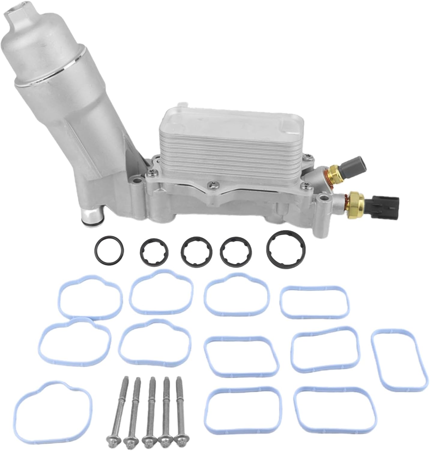 MUNIK - Enfriador de aceite de motor de aluminio y adaptador de carcasa ...