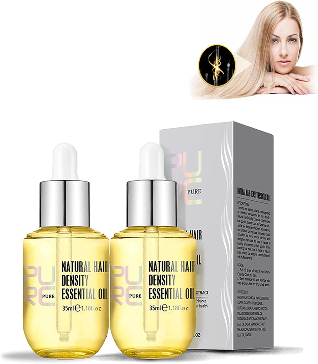 Amazon.com : PURC Hair Density Essential Oil, PURC Oil for Hair Growth ...