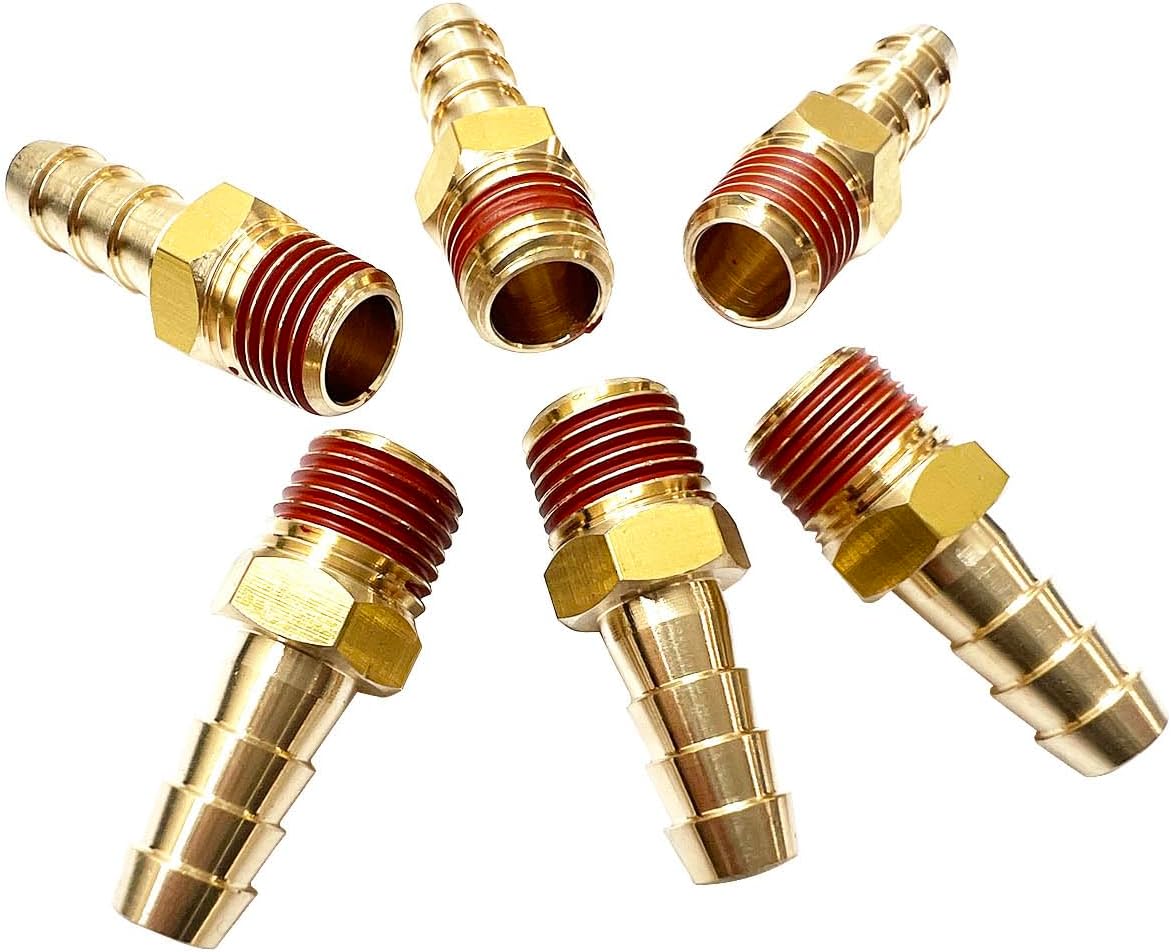 Amazon.com: WHK 12 PACK Air Hose Repair Kit Fittings 3/8 Barb to 1/4 ...