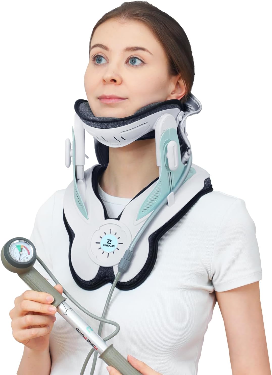 Amazon.com: Zenopax Cervical Traction Device with Manual Air Pump, Easy & Effective Neck ...