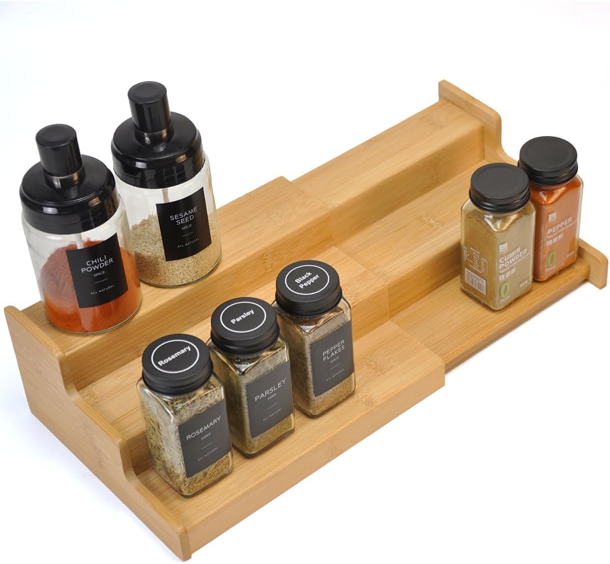 Amazon.com: BOIVSHI Spice Rack Organizer for Cabinet, 3 Tiered Spice ...