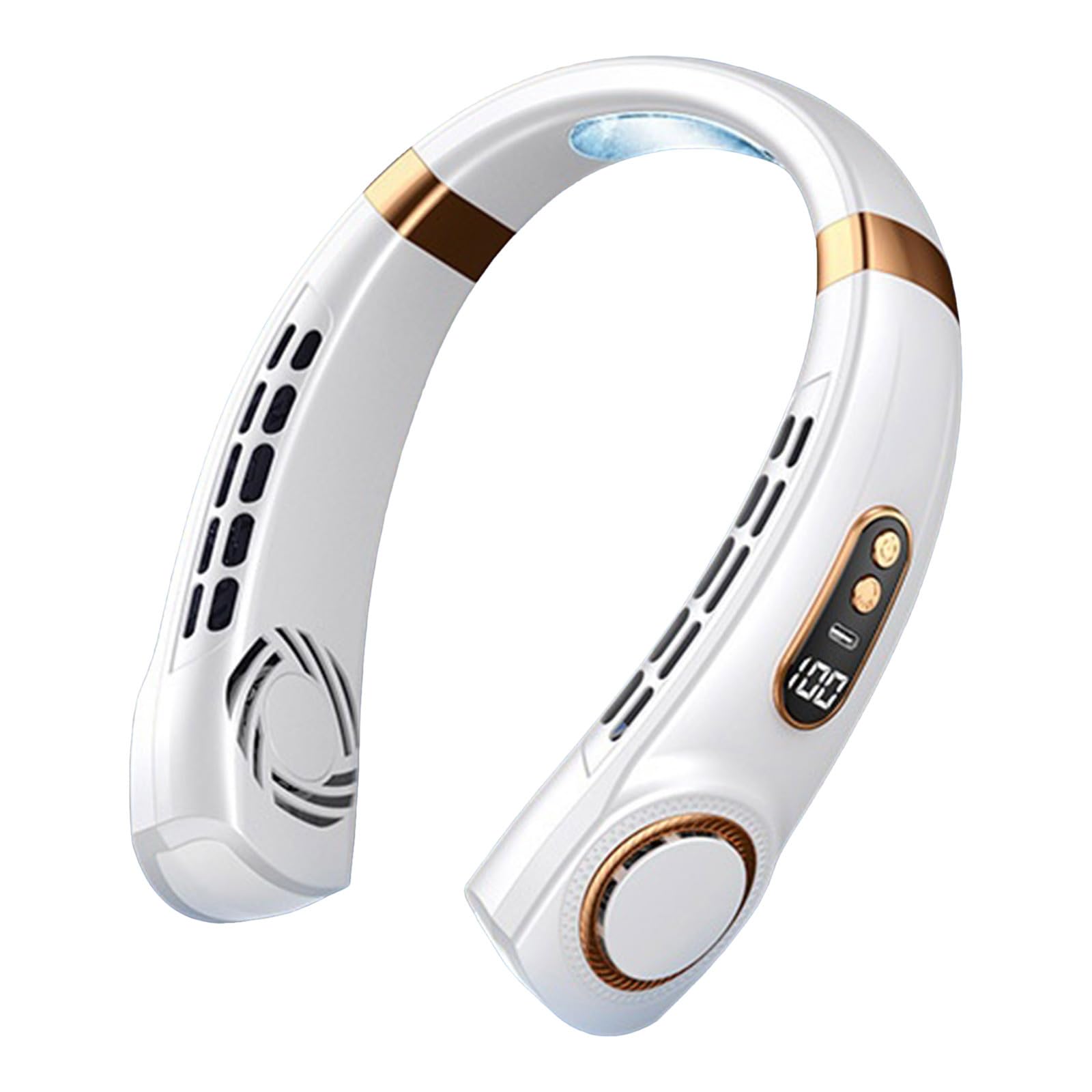 Amazon | [vigerkar] ネッククーラー 冷却プレート ランキング 首掛け扇風機 軽量 瞬間冷却ネックファン コンパクト 扇風機 Type-C充電式 5段階風量調整 新型くびかけ ...