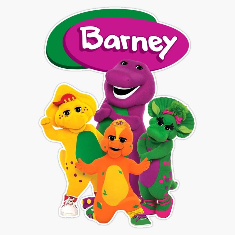 Amazon.com: Barney The Dinosaur and Friends Quadro Sticker Decal Size 5 ...