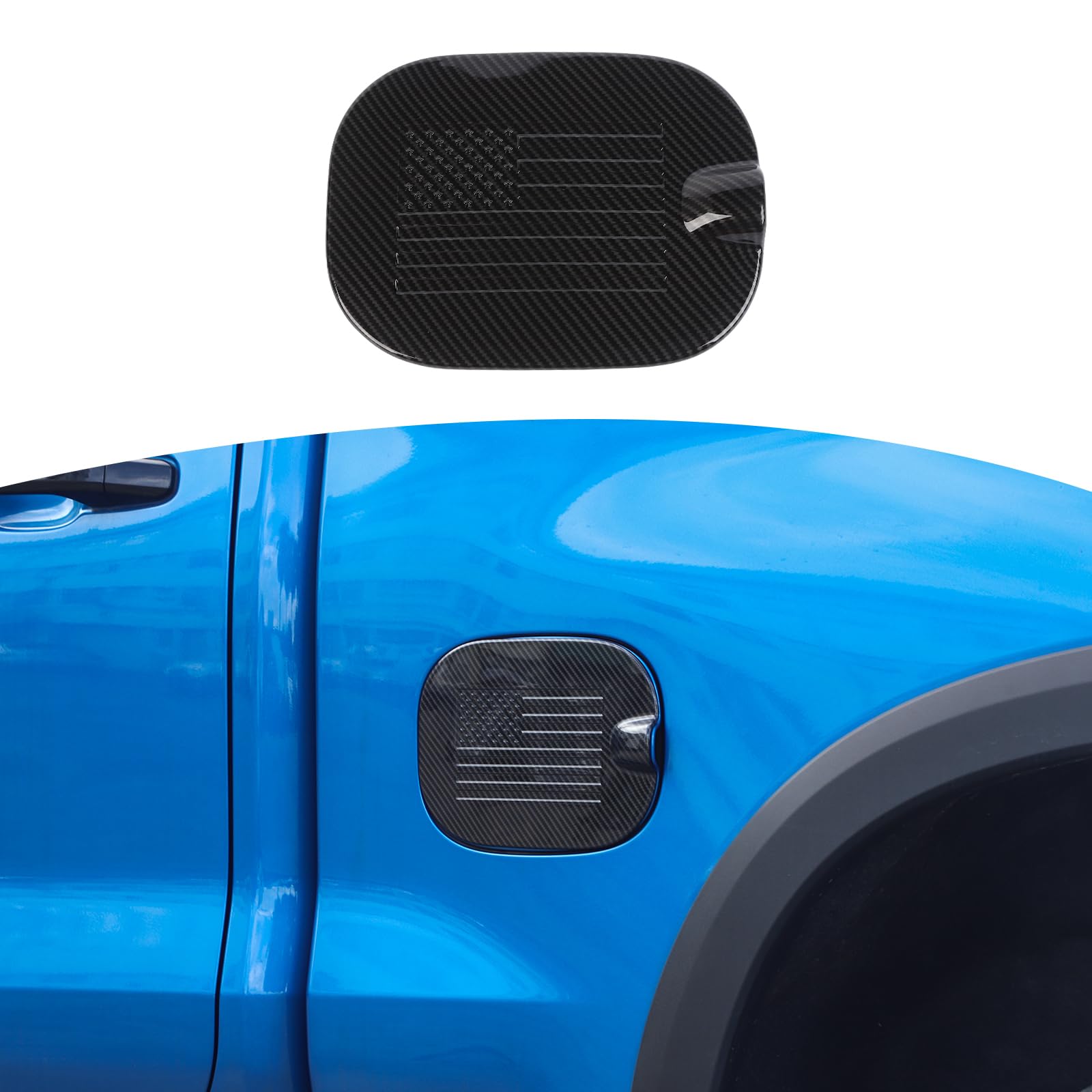 Gas Cap Door Cover Jeliker For Chevy Silverado Gas Cap Door Carbon ...