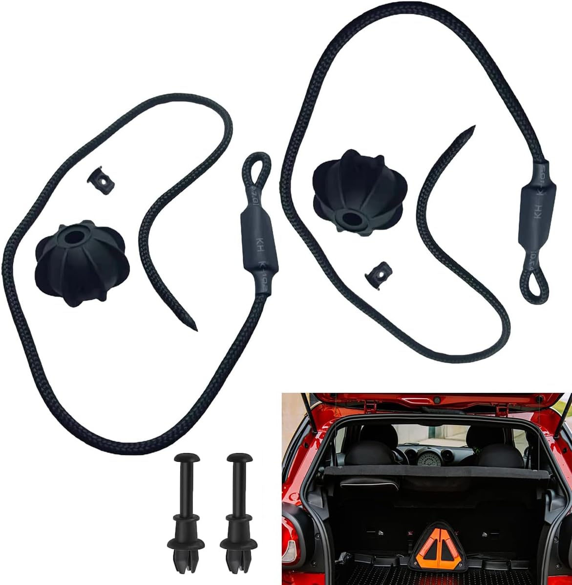 Car Parcel Shelf Cords, 1 Pair Interior Rear Parcel Shelf Strings with ...