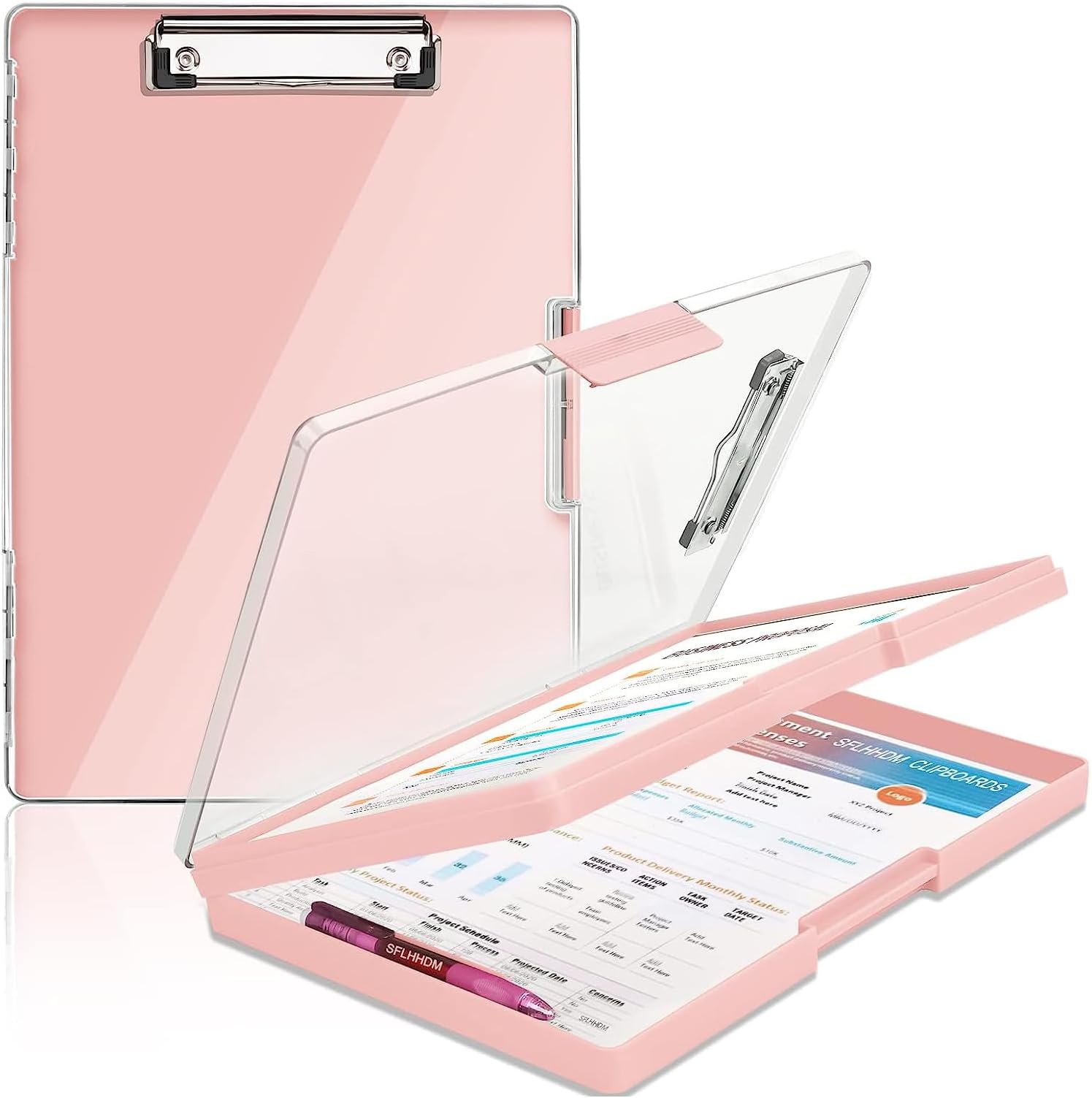 oddpod™ Sleek A4 Clip Pad with Side-Opening/Clipboard with Storage Case ...