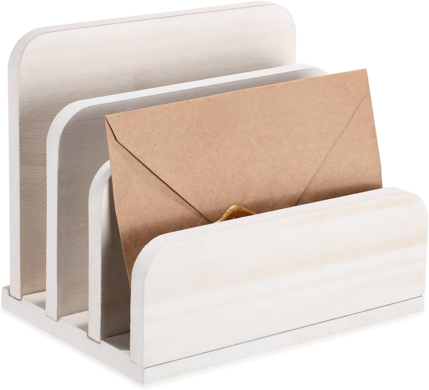 Amazon.com : Briwooody Wooden Mail Holder 3 Slots Mail Organizer for ...