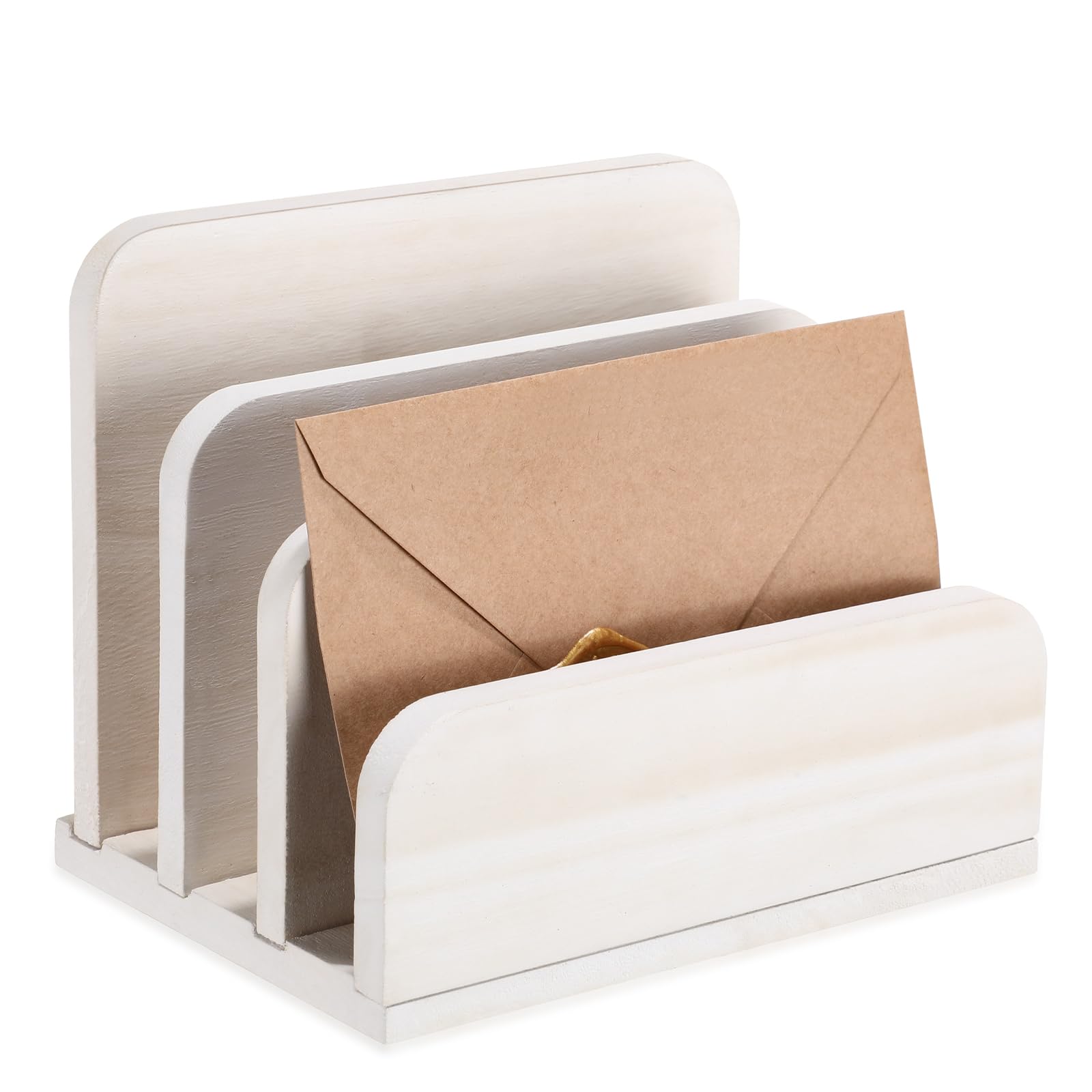 Amazon.com : Briwooody Wooden Mail Holder 3 Slots Mail Organizer for ...