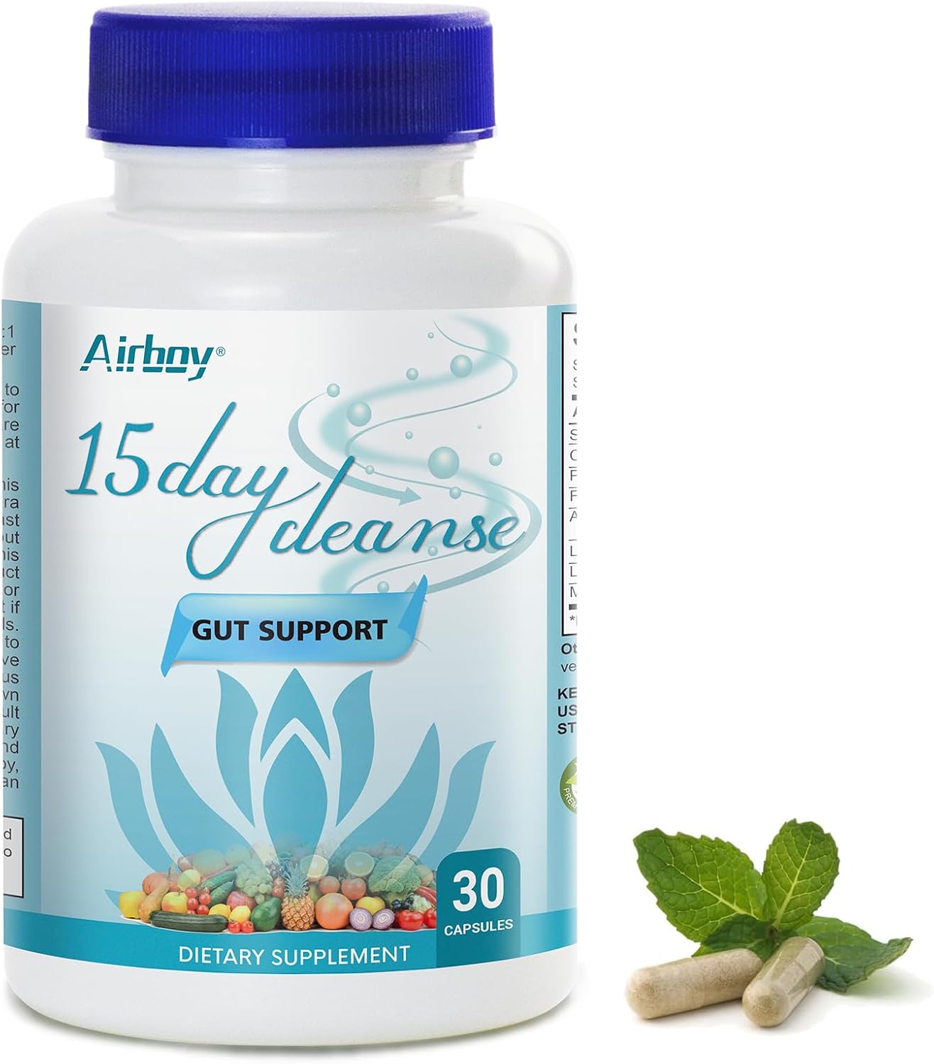 Amazon.com: Airboy 15 Day Cleanse Detox Gut Colon Support, Bowel ...