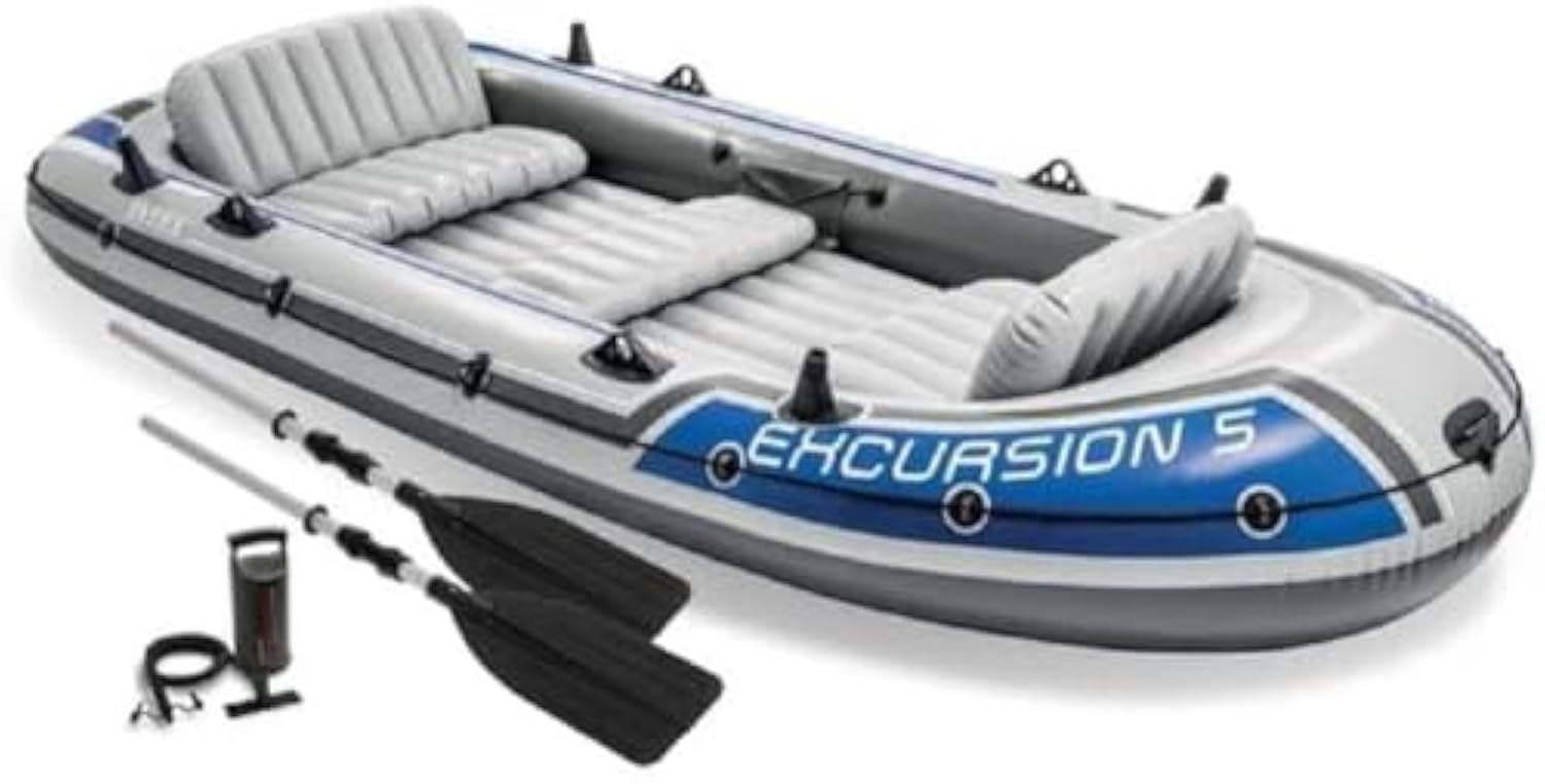 Intex Excursion 5 Inflatable Raft Set - 68325, Gray : Buy Online at ...