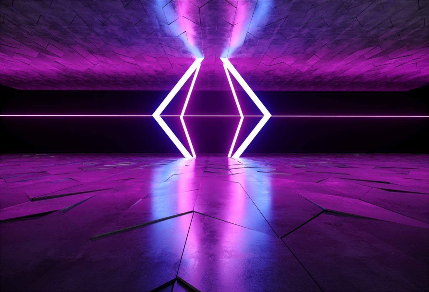 Buy Leowefowa 8x6.5ft Let's Glow Neon Party Backdrop Vinyl Nightclub ...