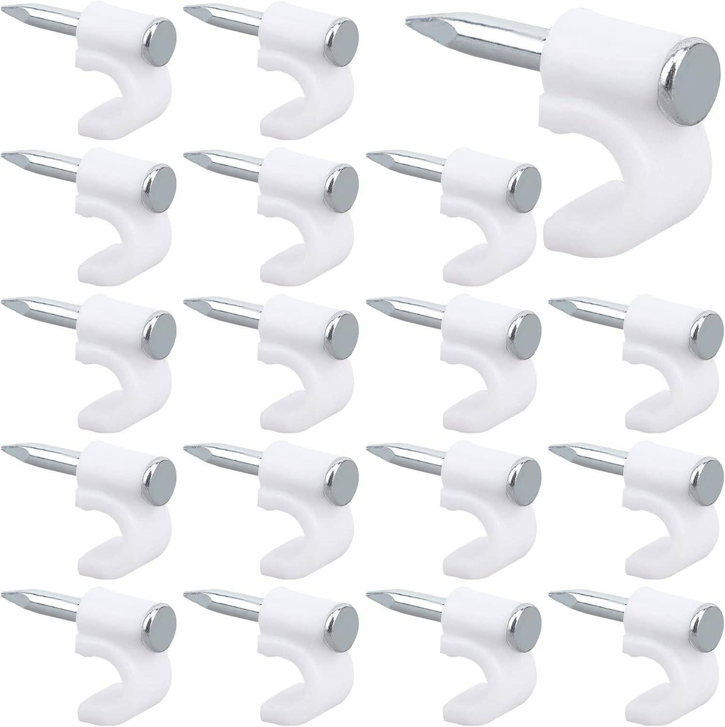 Amazon.com: GORGECRAFT 1 Box 200PCS Wire Shelf Loop Clips White Plastic ...